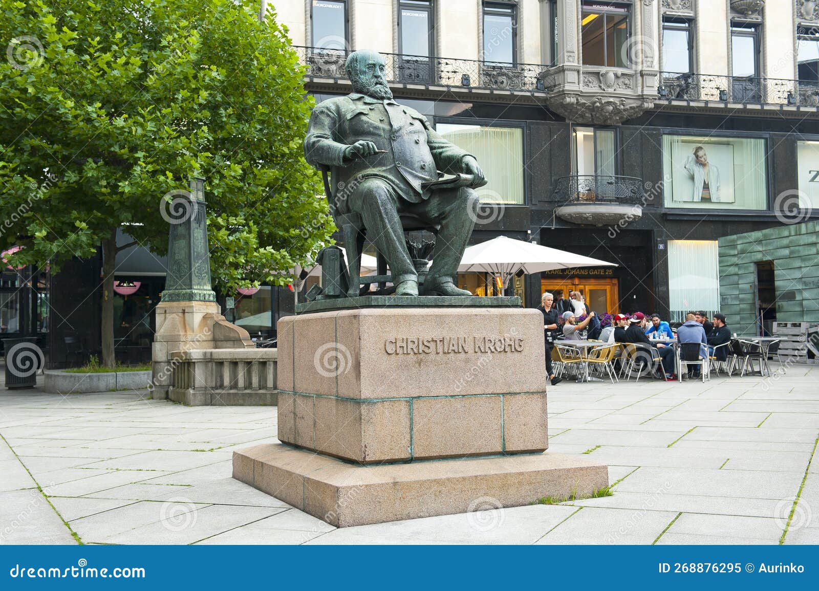 Christian Krohg Statue in Oslo, Norway Editorial Image - Image of ...