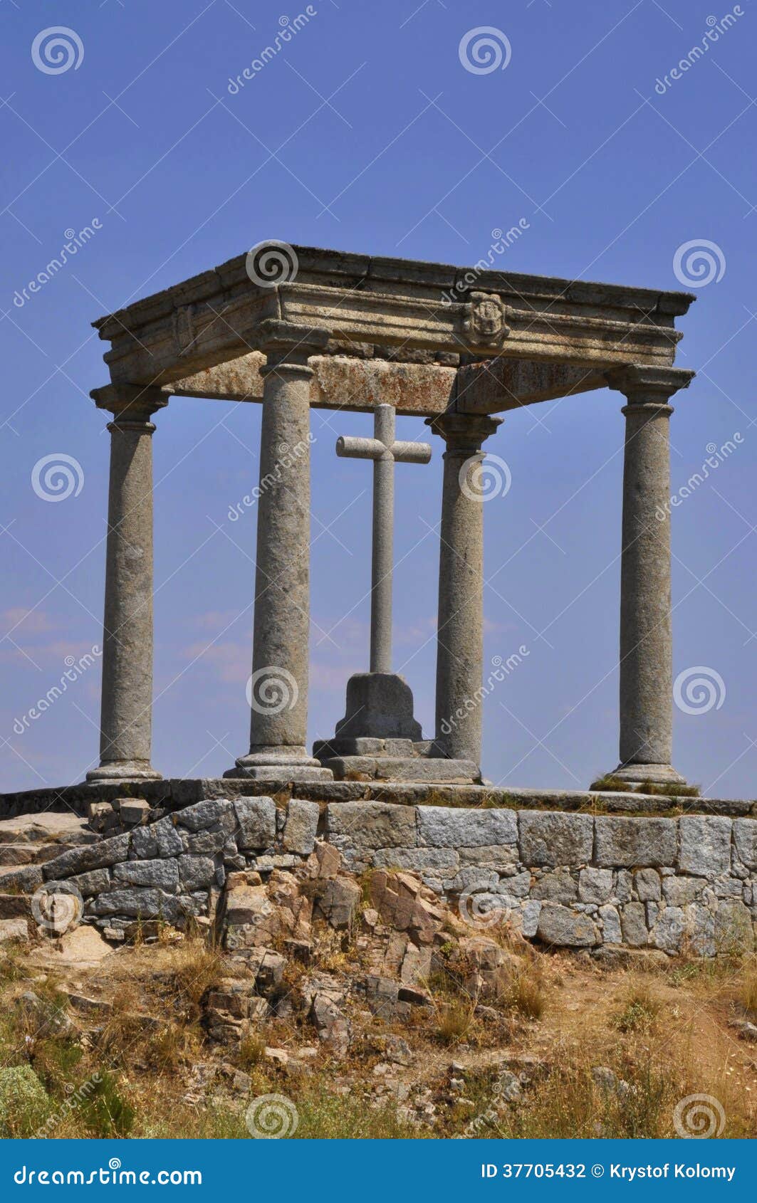 Christian Monument Four Posts, Avila, Spain Stock Photo - Image of ...