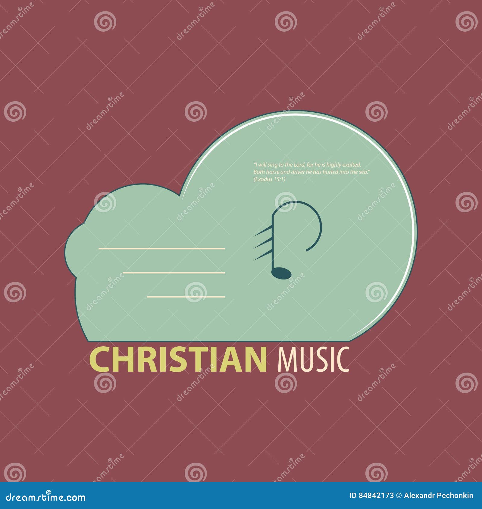 Christian music icon stock vector. Illustration of faith - 84842173