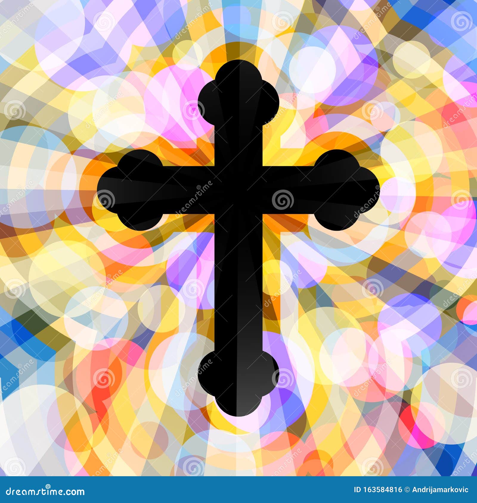 Christian Orthodox Cross stock vector. Illustration of christ - 163584816