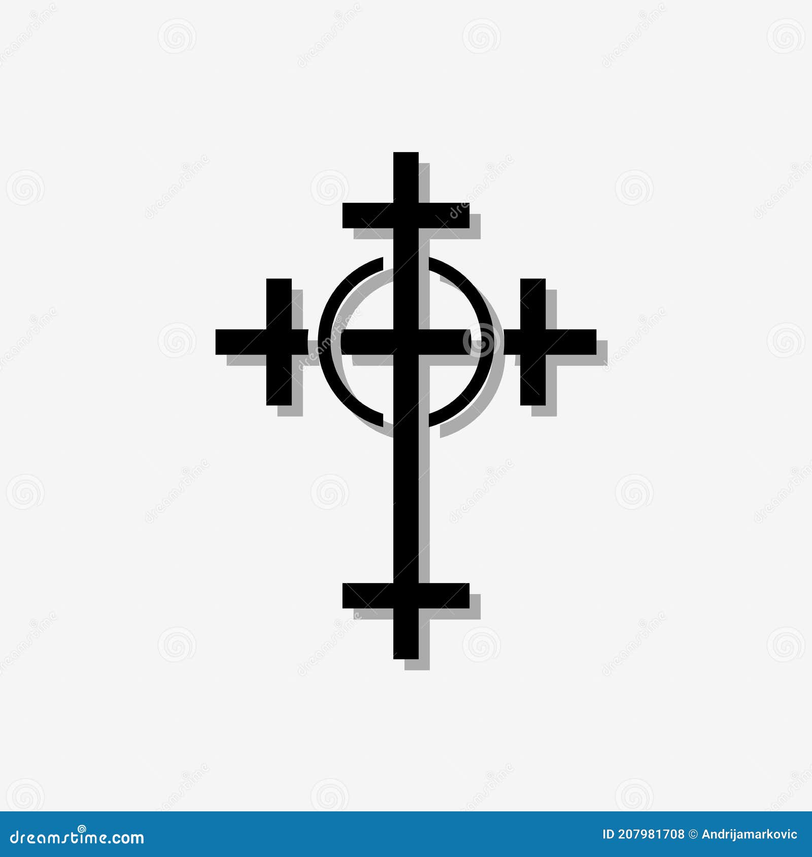 Orthodox Cross Cartoon Vector | CartoonDealer.com #37977411