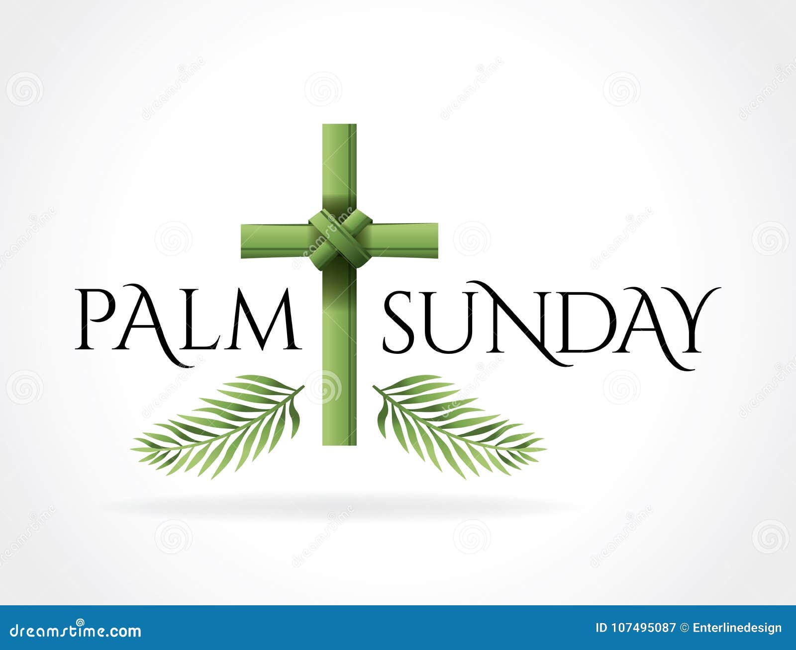 Christian Palm Sunday Cross Theme-Illustration Vektor Abbildung ... Christian Palm Sunday Cross Theme-Illustration Vektor Abbildung ...