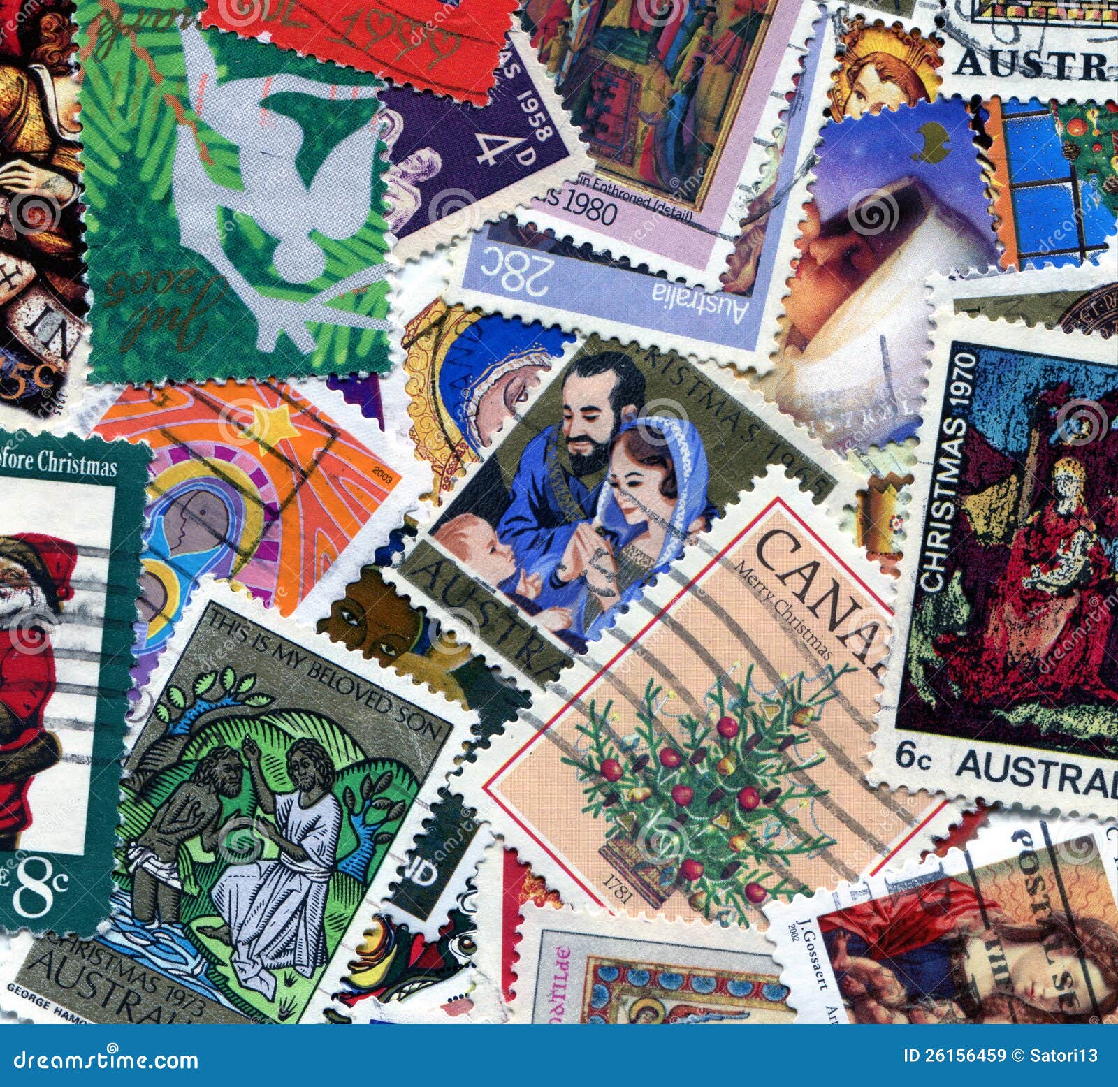 Christian postage stamps editorial stock image. Image of symbol - 26156459