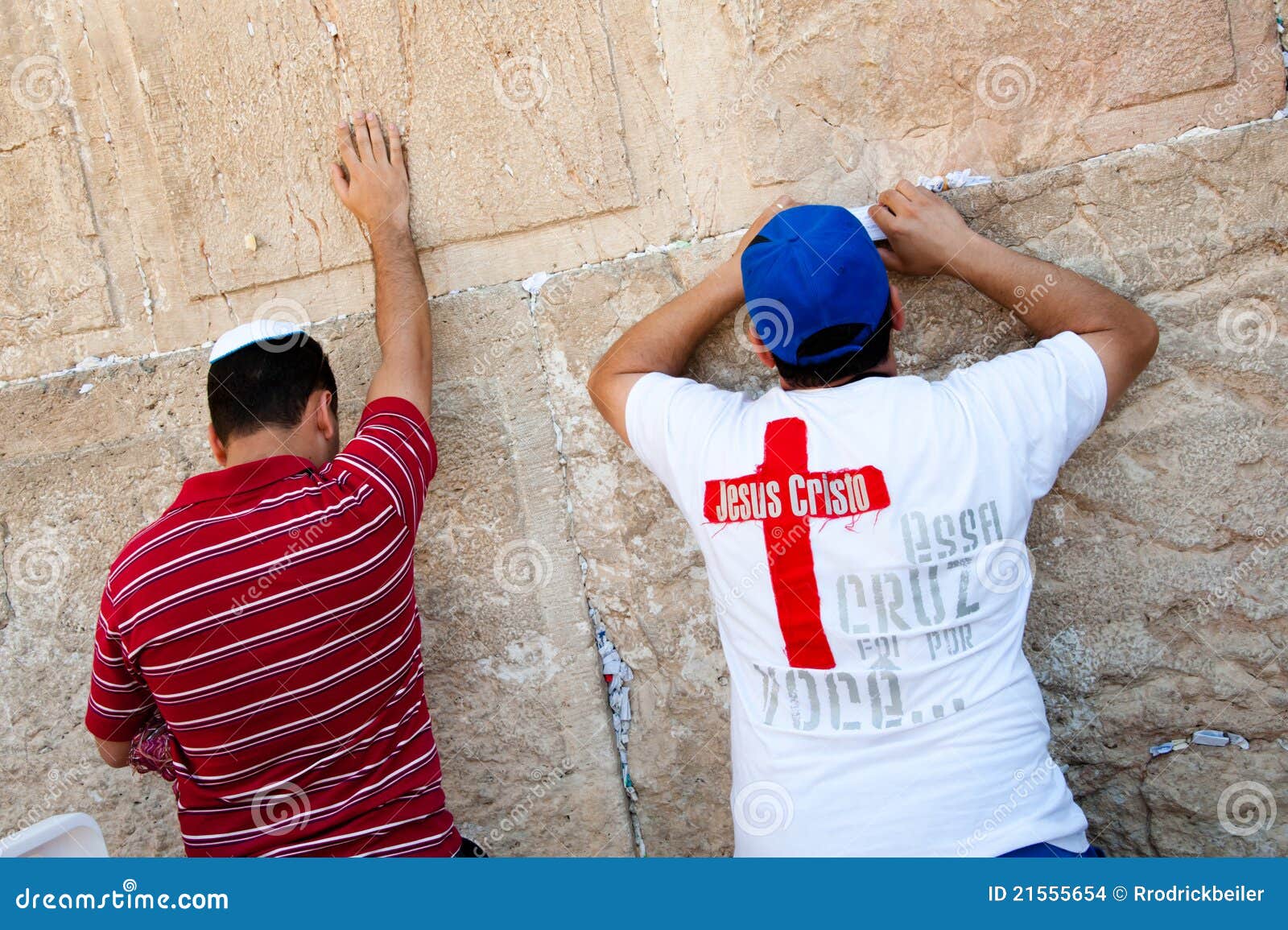Christian Praying at Western Wall Editorial Stock Image - Image of ...