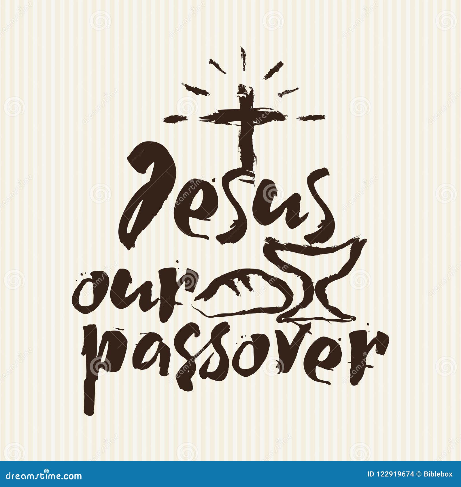 Christian Print. Jesus Our Passover. Stock Vector - Illustration of ...