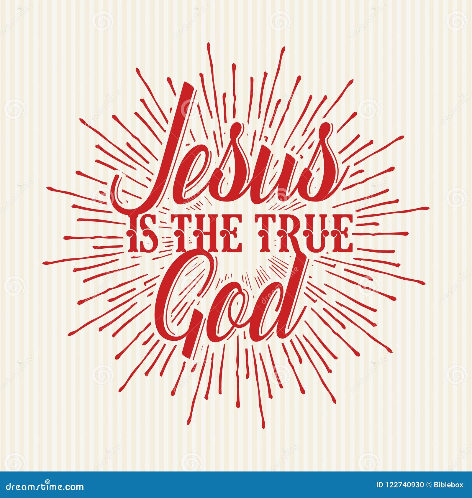 Christian Print. Jesus is the True God. Stock Vector - Illustration of ...