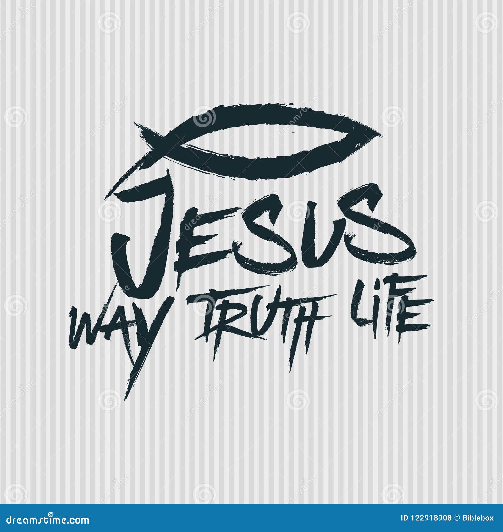 Christian Print. Jesus - Way. Truth. Life. Stock Vector - Illustration ...