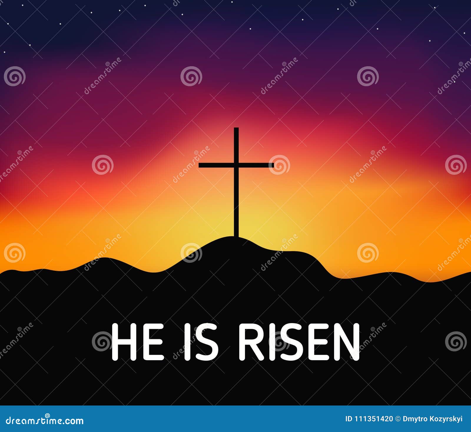 Christian Cross Sunrise Stock Illustrations – 1,467 Christian Cross ...