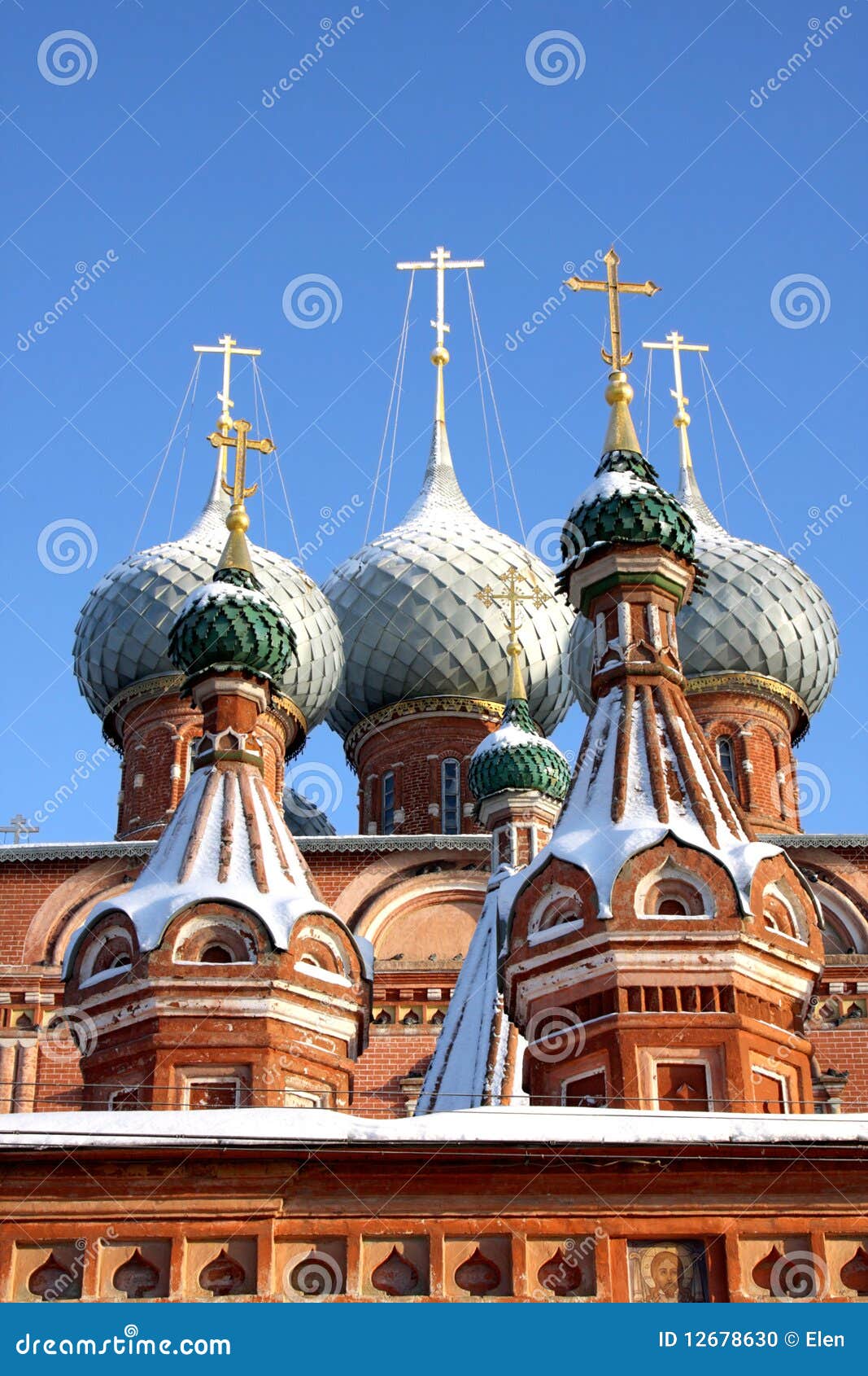 Christian Russian church stock photo. Image of snow, heaven - 12678630