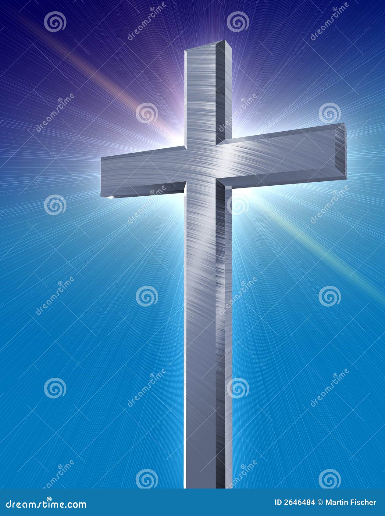Christian silver cross stock illustration. Illustration of upright ...