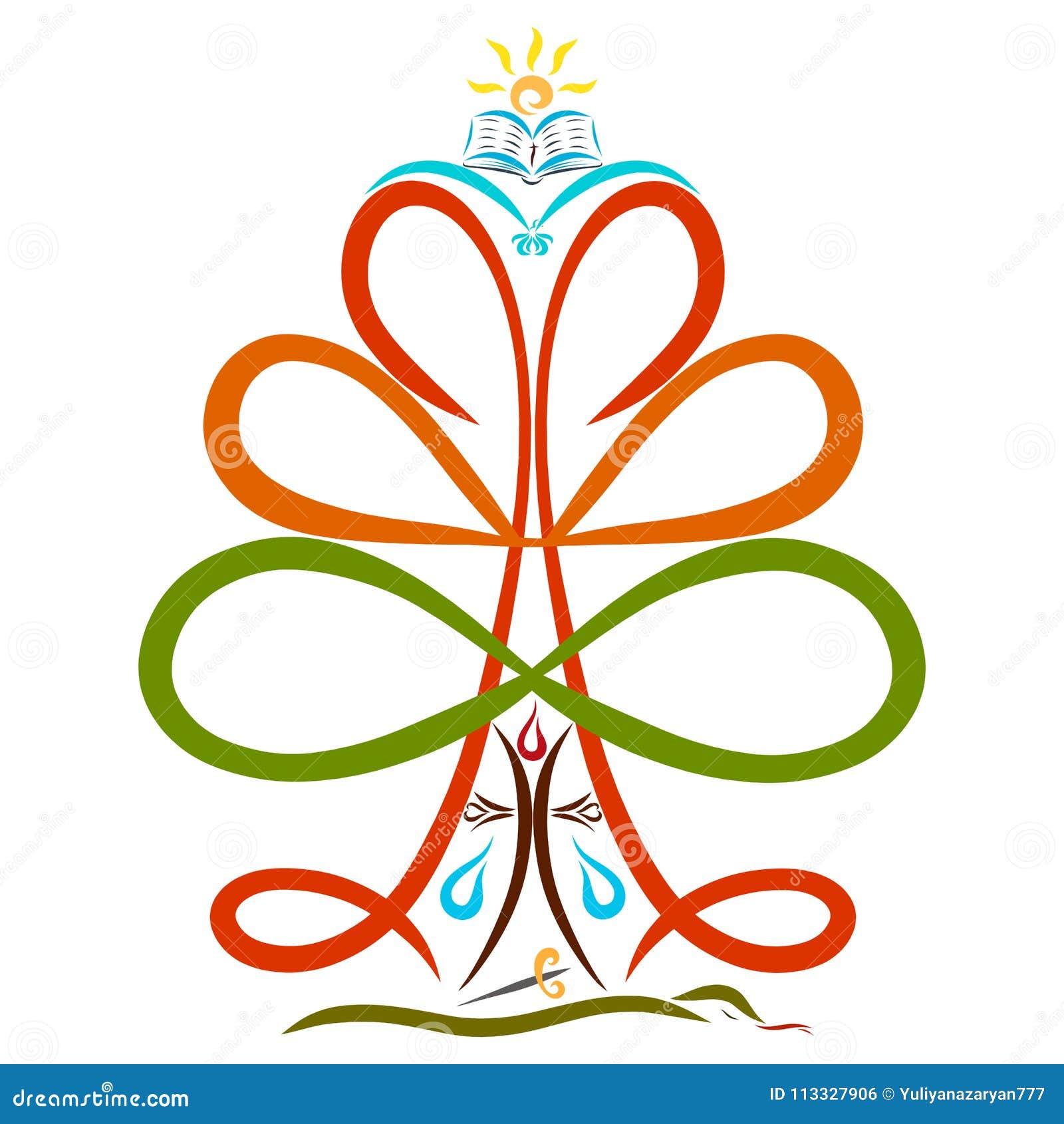 Christian Symbolism, the Tree of Life Stock Illustration - Illustration ...