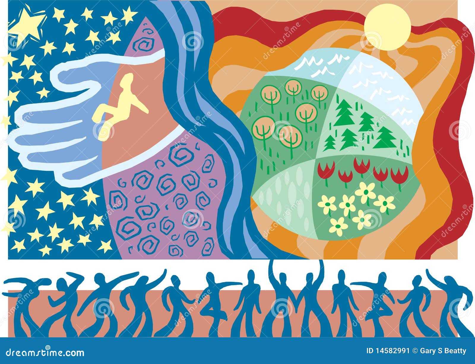 Christian Unity and Brotherhood 2 Stock Illustration - Illustration of ...