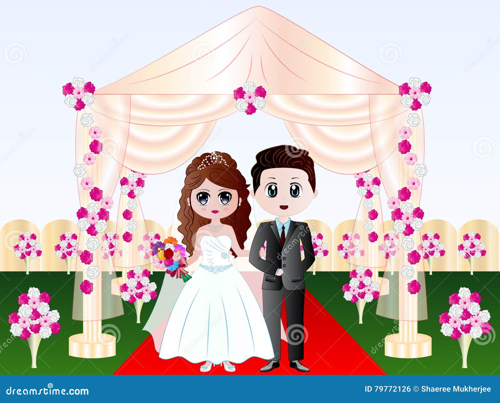 Christian Wedding Illustration Stock Illustration - Illustration of ...