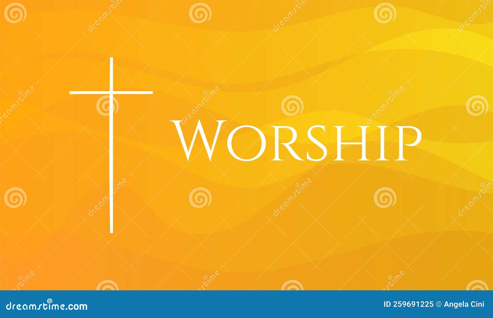 Christian Worship Orange Background Illustration Stock Vector ...