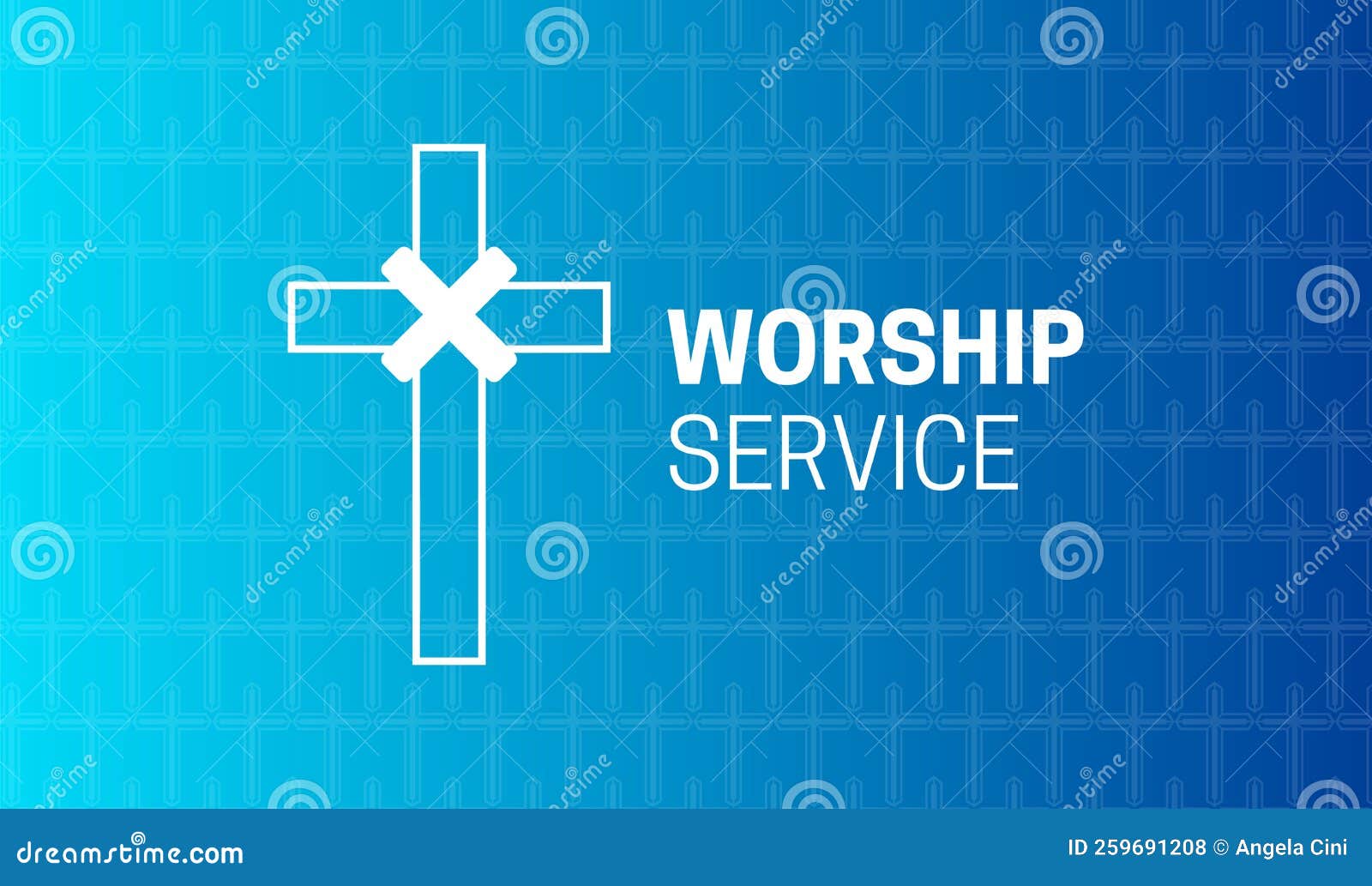 Christian Worship Service Background Illustration with Cross Stock ...