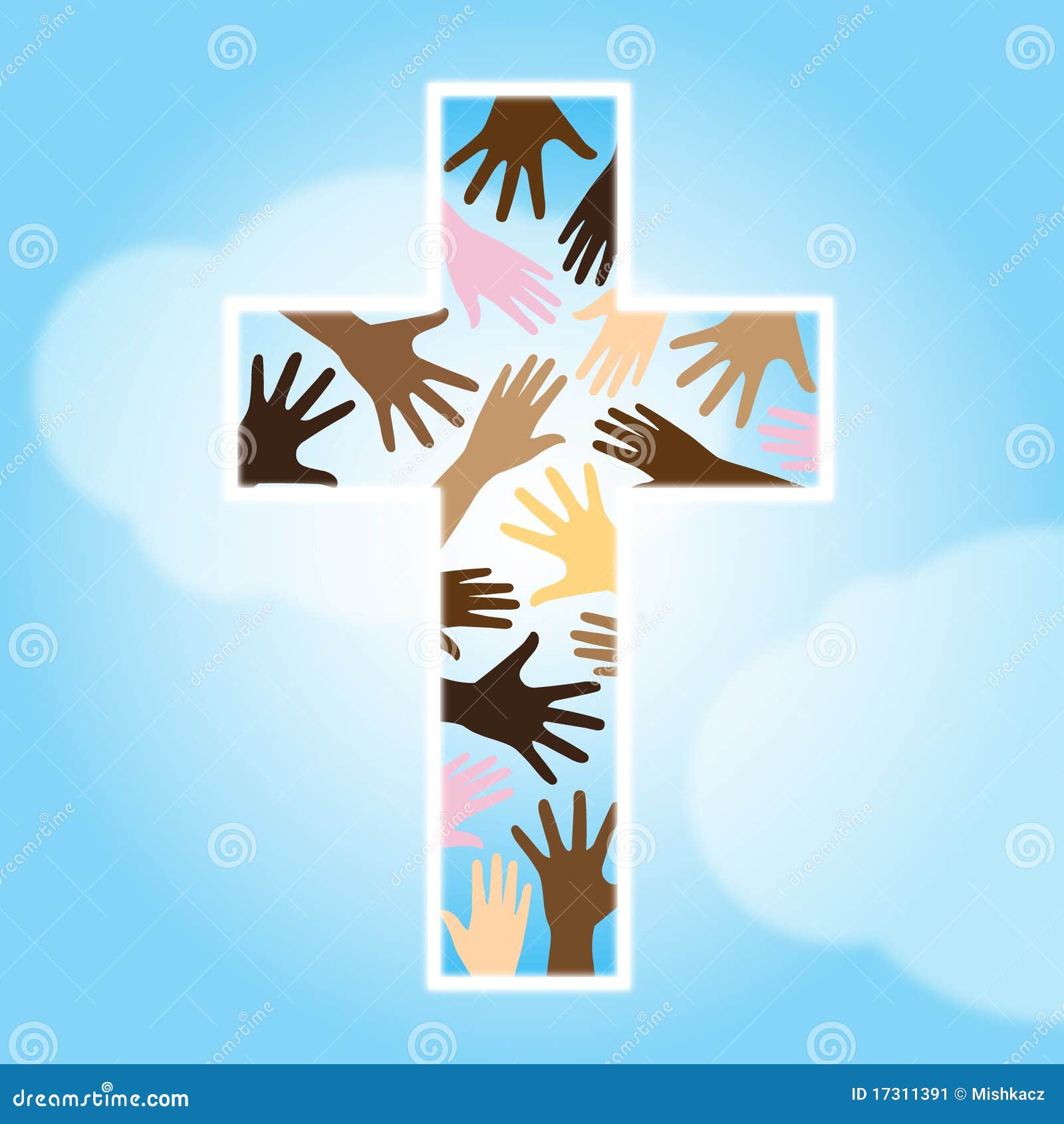 Christian Unity Cross Vector Illustration | CartoonDealer.com #18371414