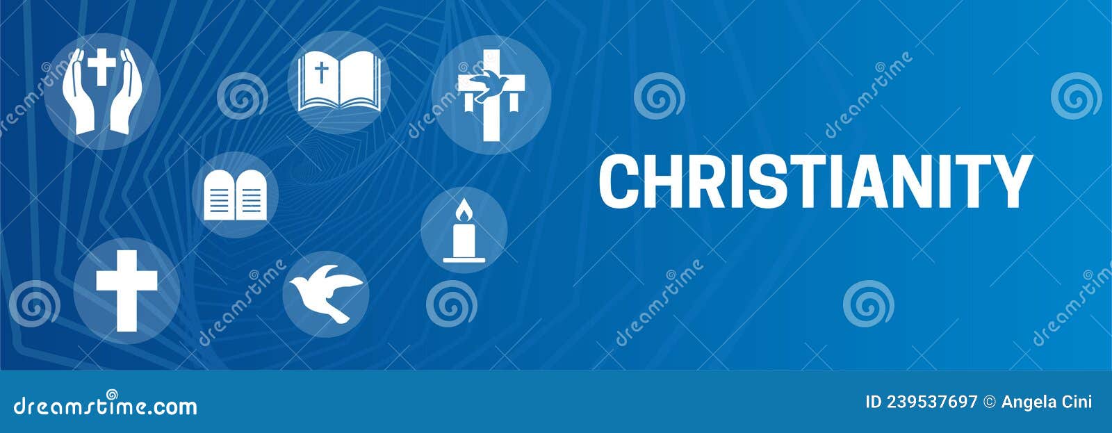 Christianity Web Banner Background Illustration Stock Vector ...