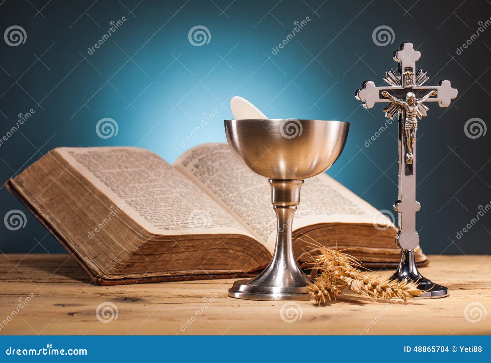 Christliche Heilige Kommunion Stockfoto - Bild von geistliches, glauben ...