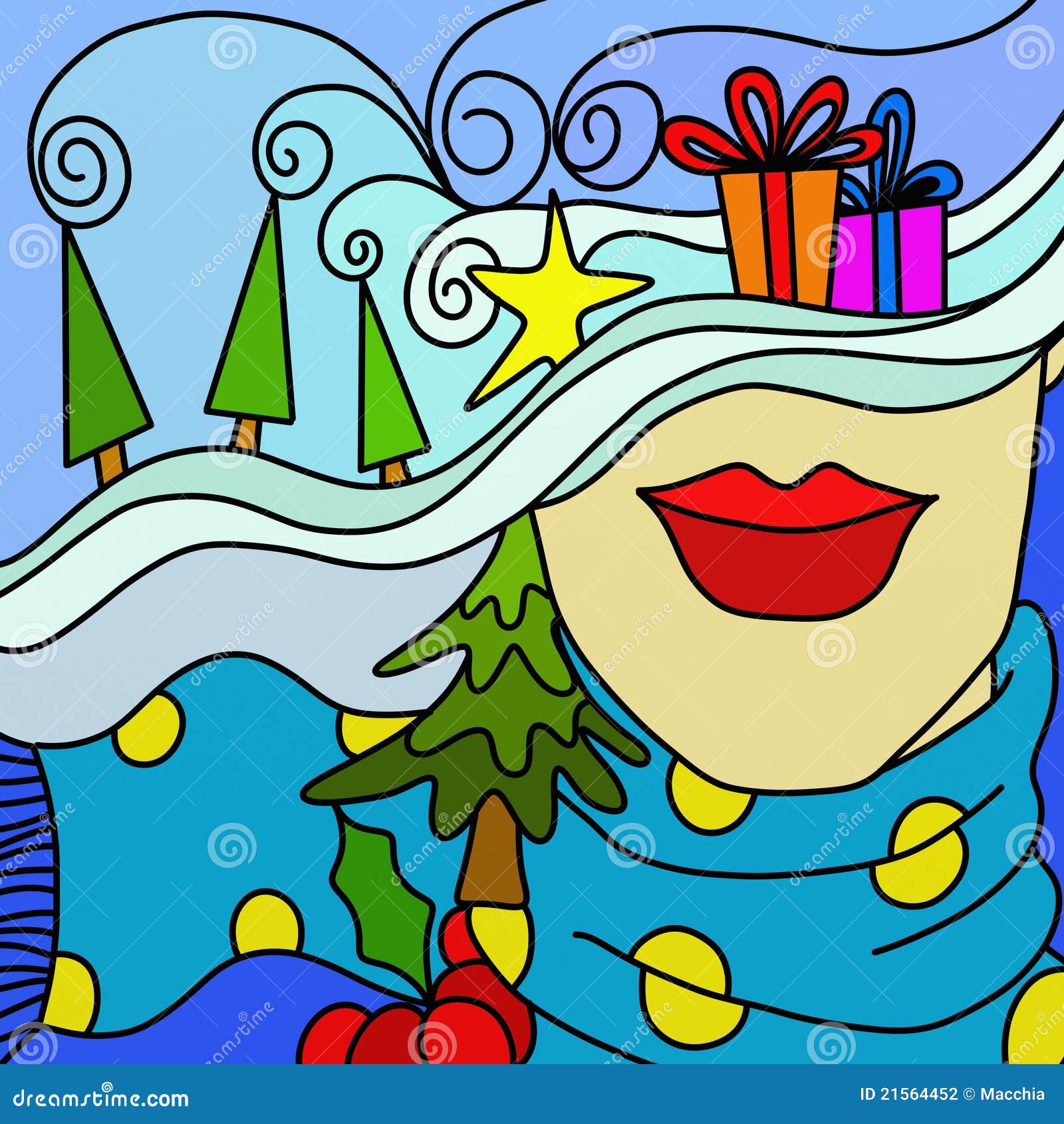 Christmas abstract stock illustration. Illustration of december - 21564452