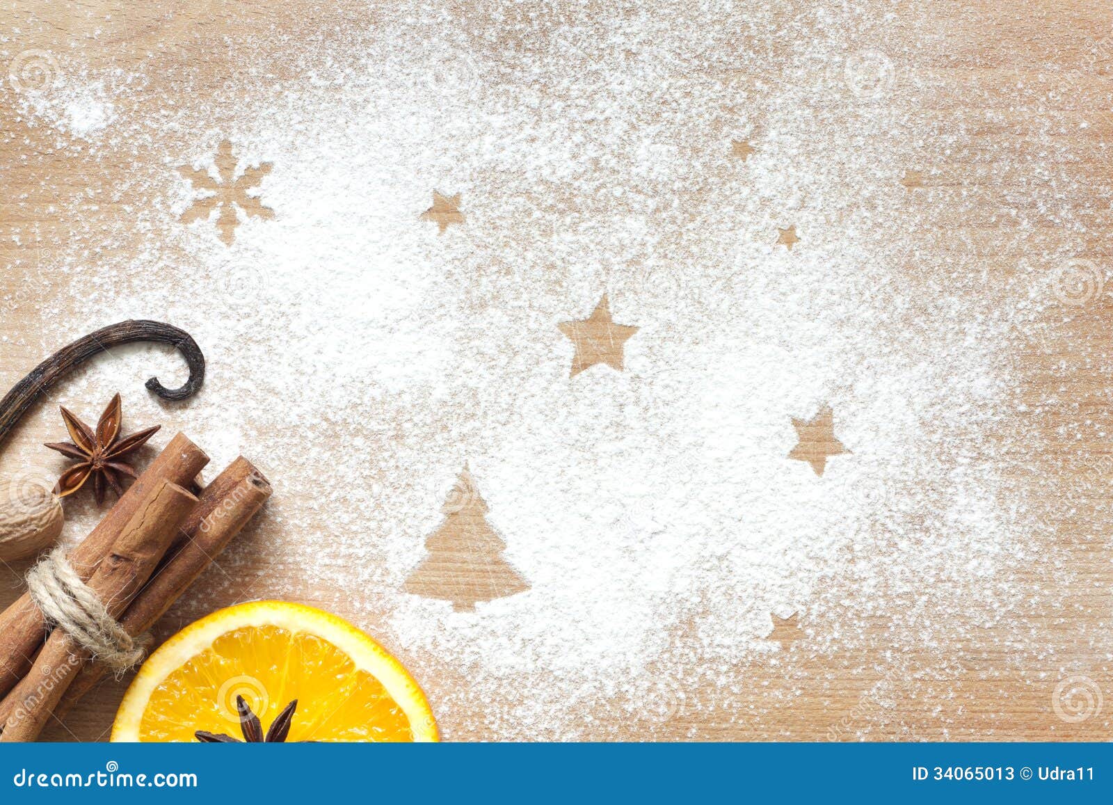 Christmas Abstract Food Background on Cutting Board Stock Image - Image ...