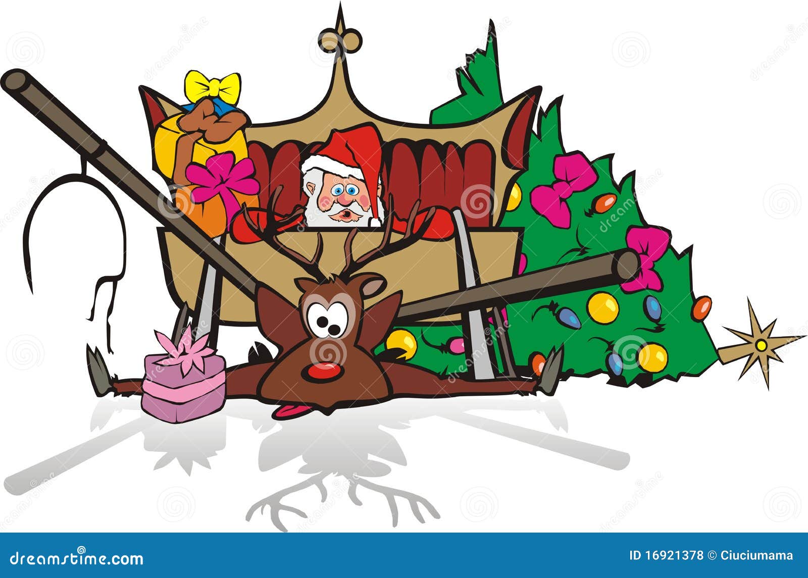 Christmas accident stock vector. Illustration of noel - 16921378