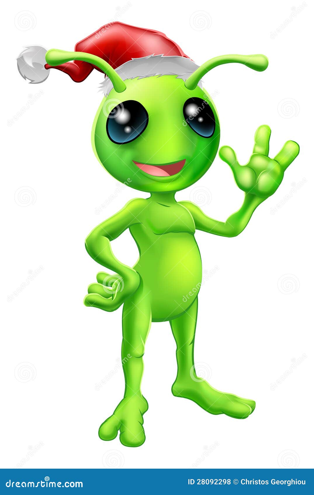 Christmas alien stock vector. Illustration of little - 28092298