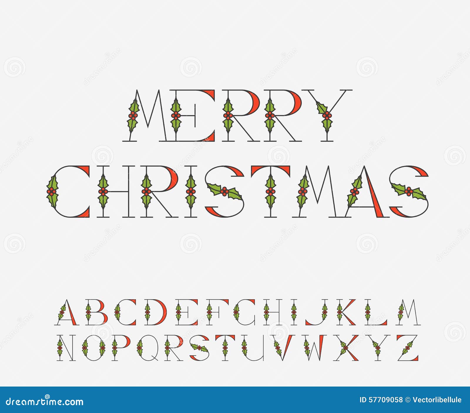 Christmas Alphabet Cartoon Vector | CartoonDealer.com #3615121
