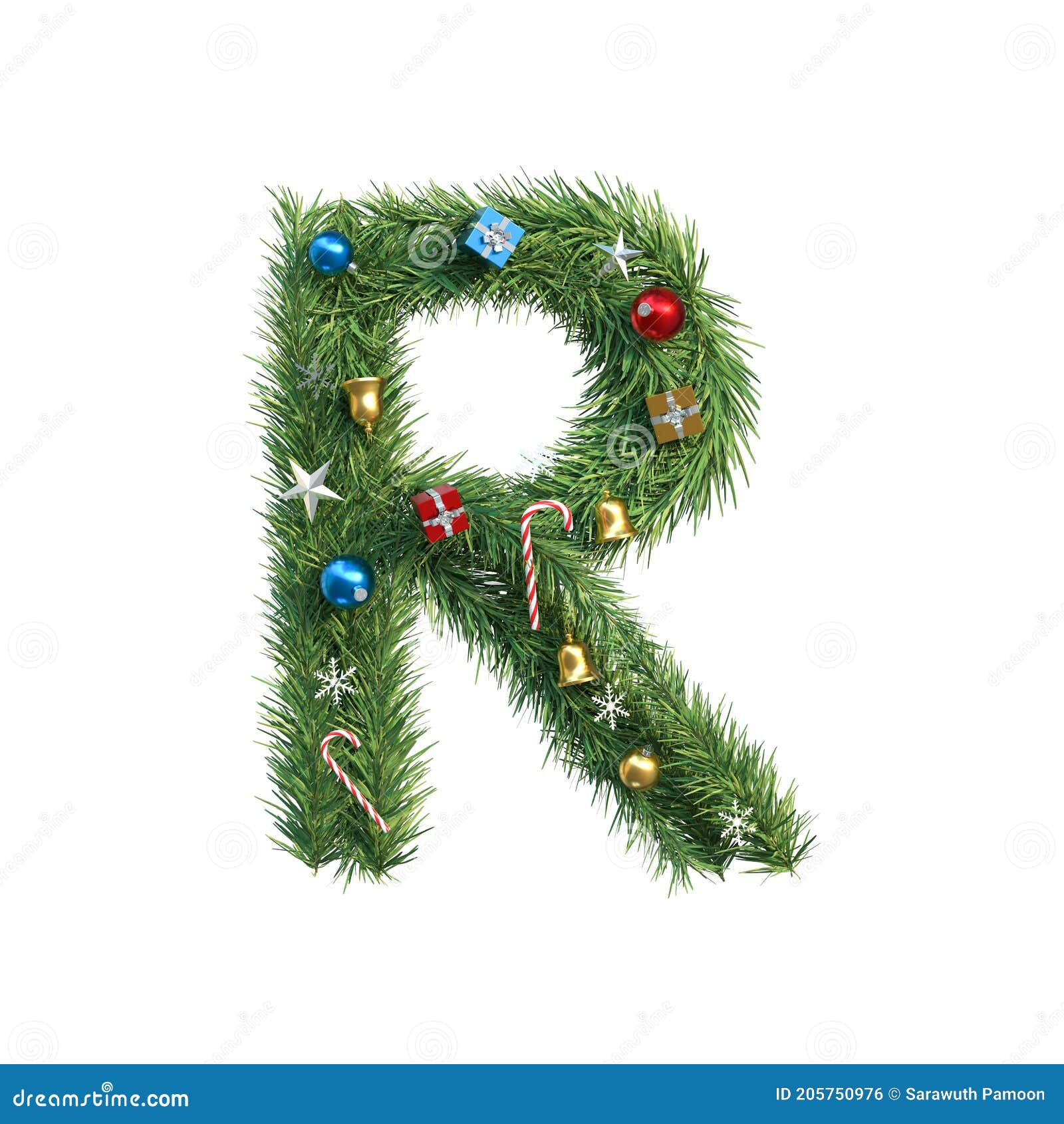 Christmas Alphabet Letter R Stock Illustration - Illustration of banner ...