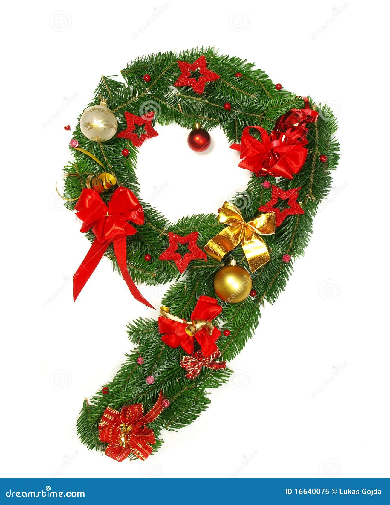 Christmas Alphabet Number 9 Stock Image - Image of botanical, blossom ...