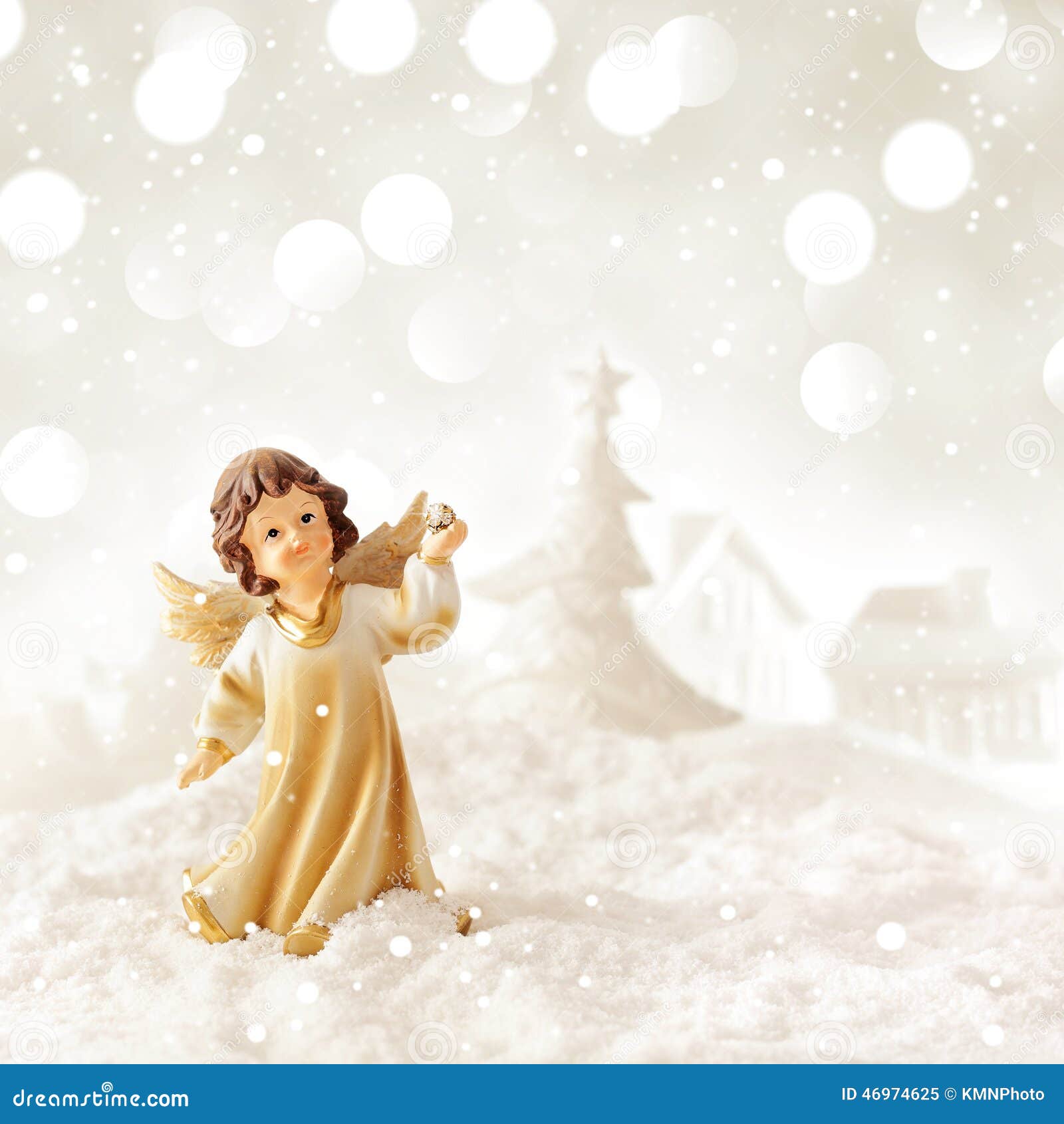 Christmas angel stock image. Image of holiday, snow, decoration - 46974625