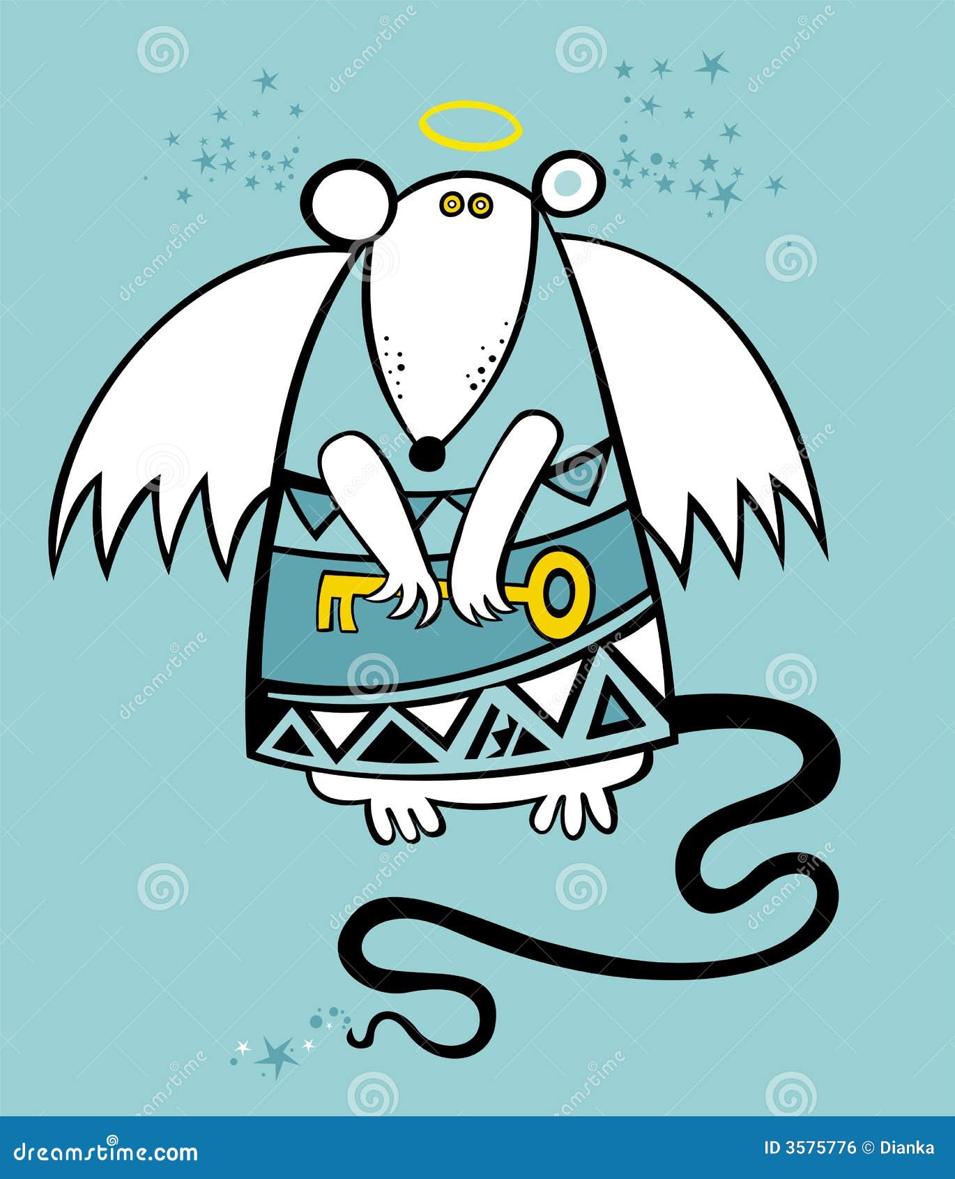 Christmas angel rat stock vector. Illustration of chinese - 3575776