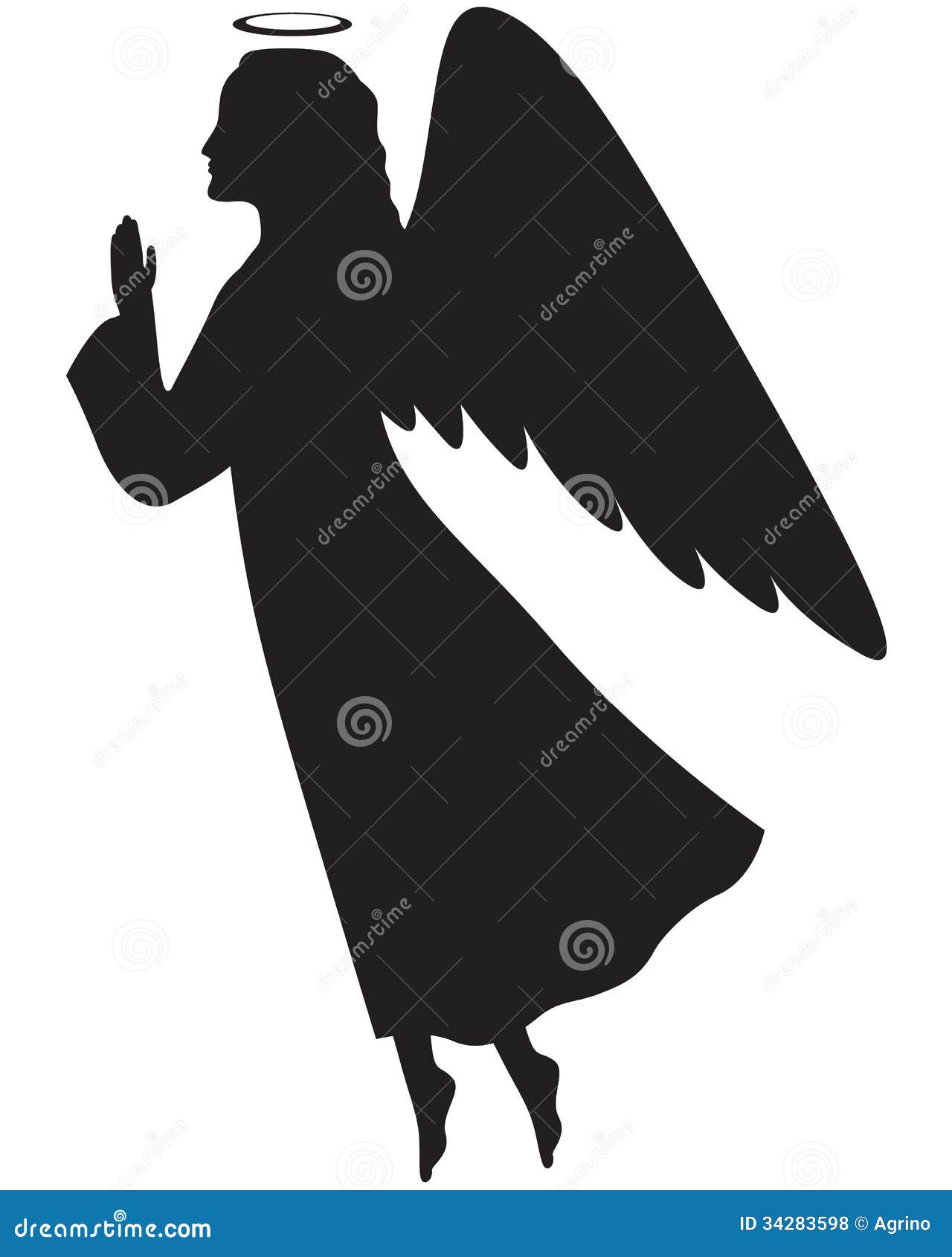 Christmas angel stock vector. Illustration of profile - 34283598