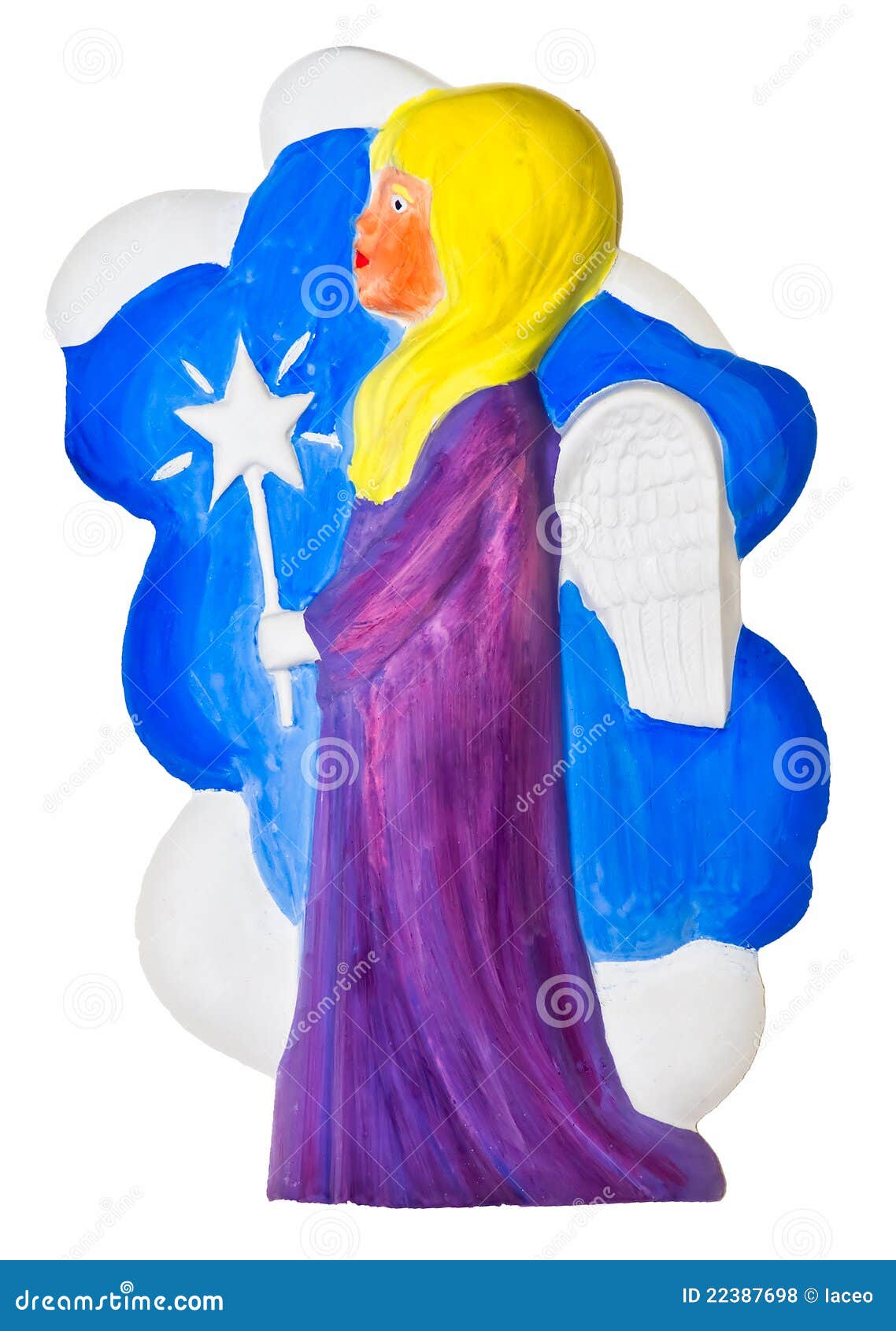 Christmas angel with star stock illustration. Illustration of seasonal ...
