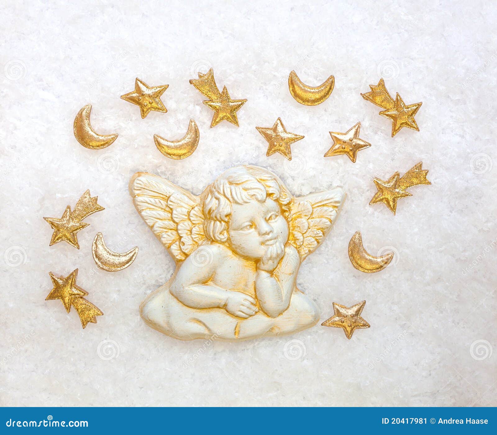 Christmas Angel and Stars stock image. Image of cherub - 20417981