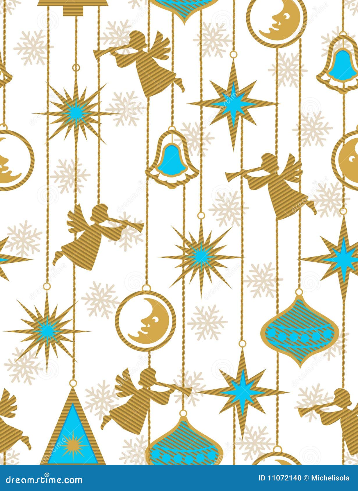 Christmas Angels - Seamless Pattern Stock Vector - Illustration of ...