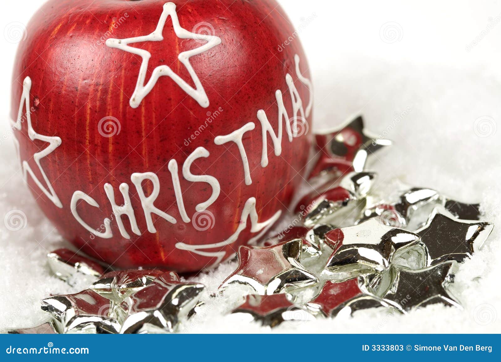 Christmas apple stock image. Image of star, stars, decoration - 3333803