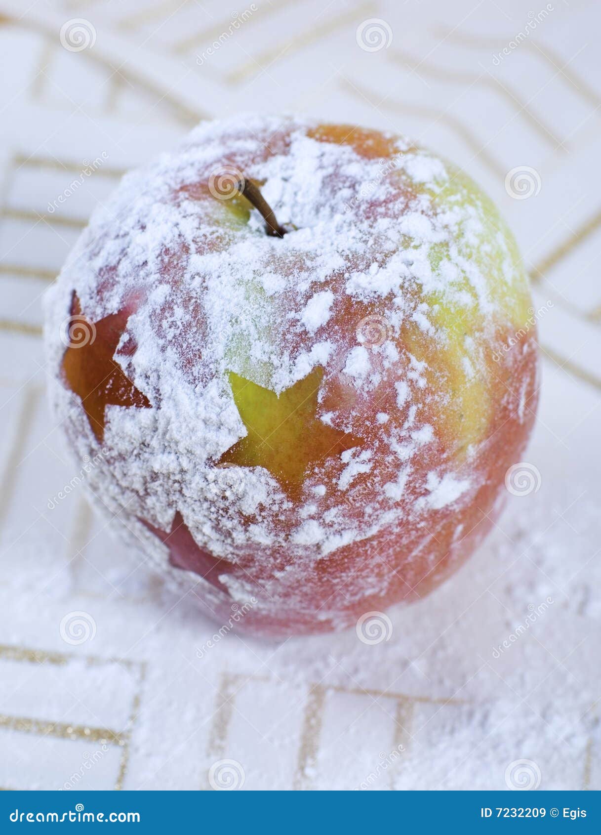 Christmas apple stock image. Image of fruit, icing, recipe - 7232209