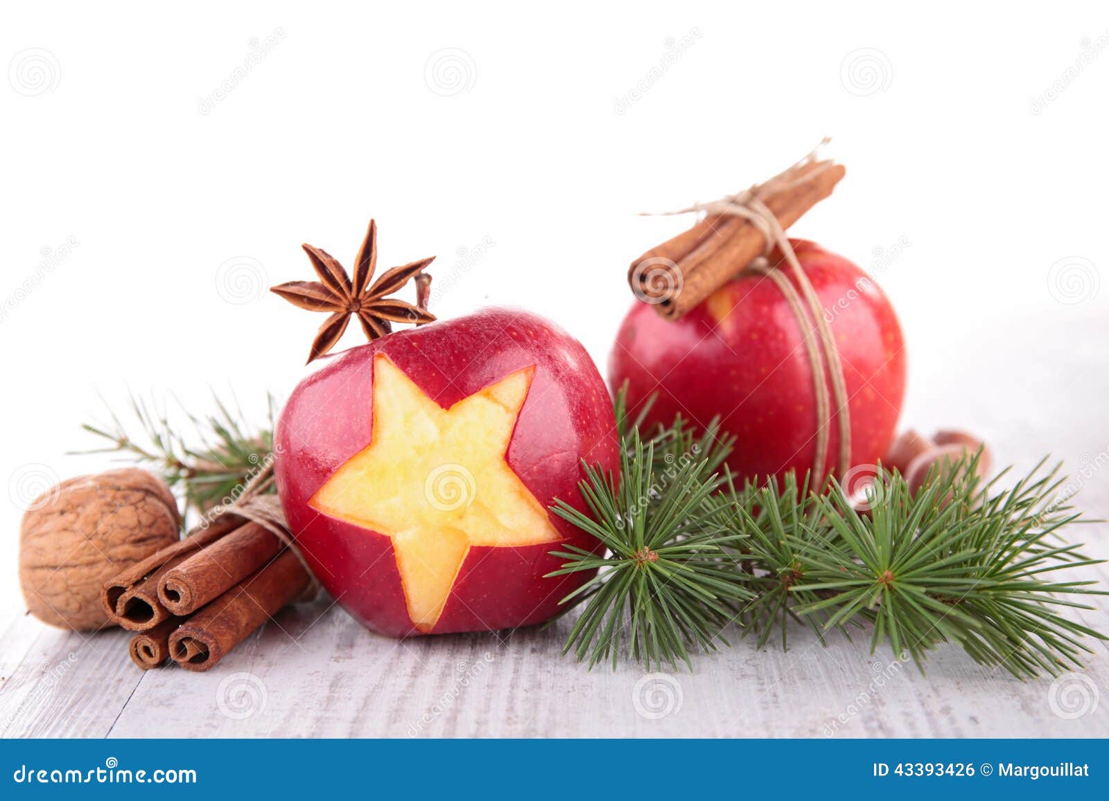 Christmas apple stock photo. Image of decoration, studio - 43393426