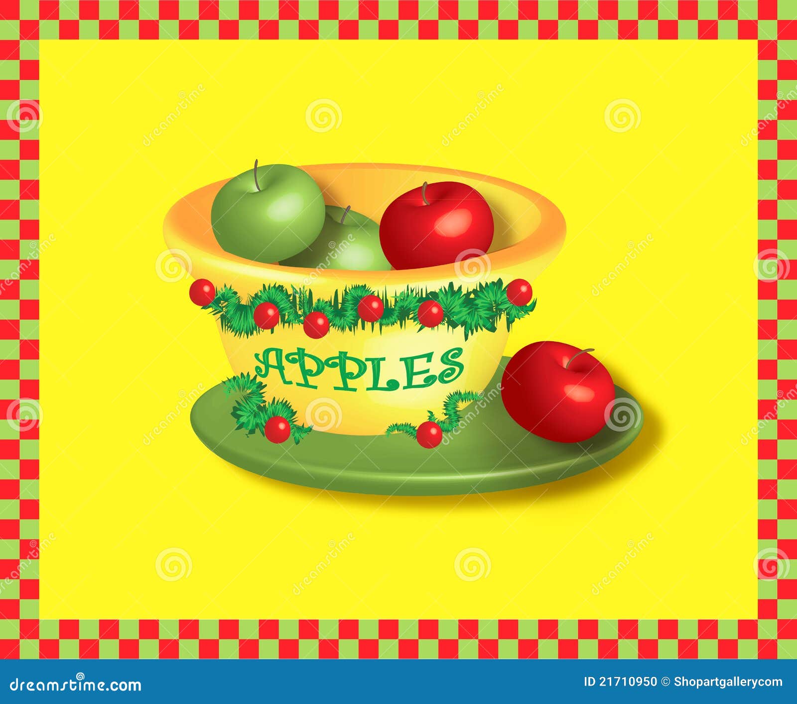Christmas Apples stock vector. Illustration of apples - 21710950