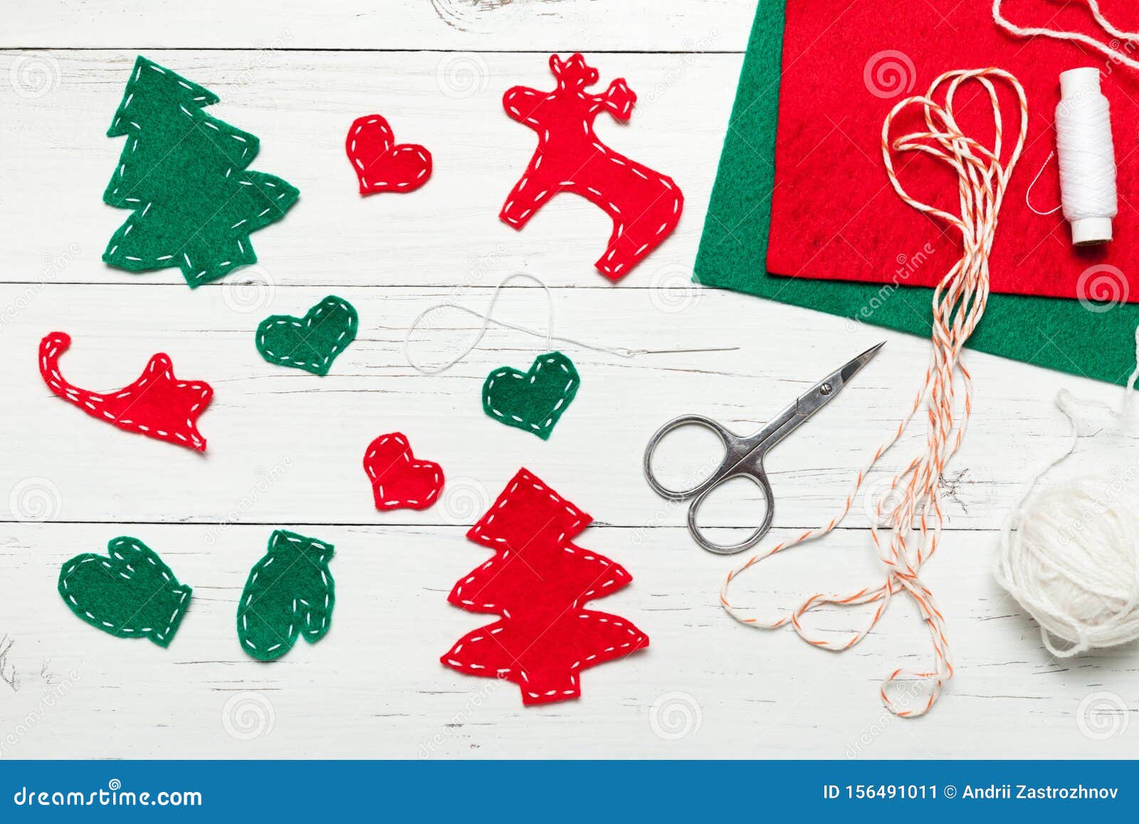 Christmas Art Work, Holiday Handmade Decoration Stock Image - Image of ...