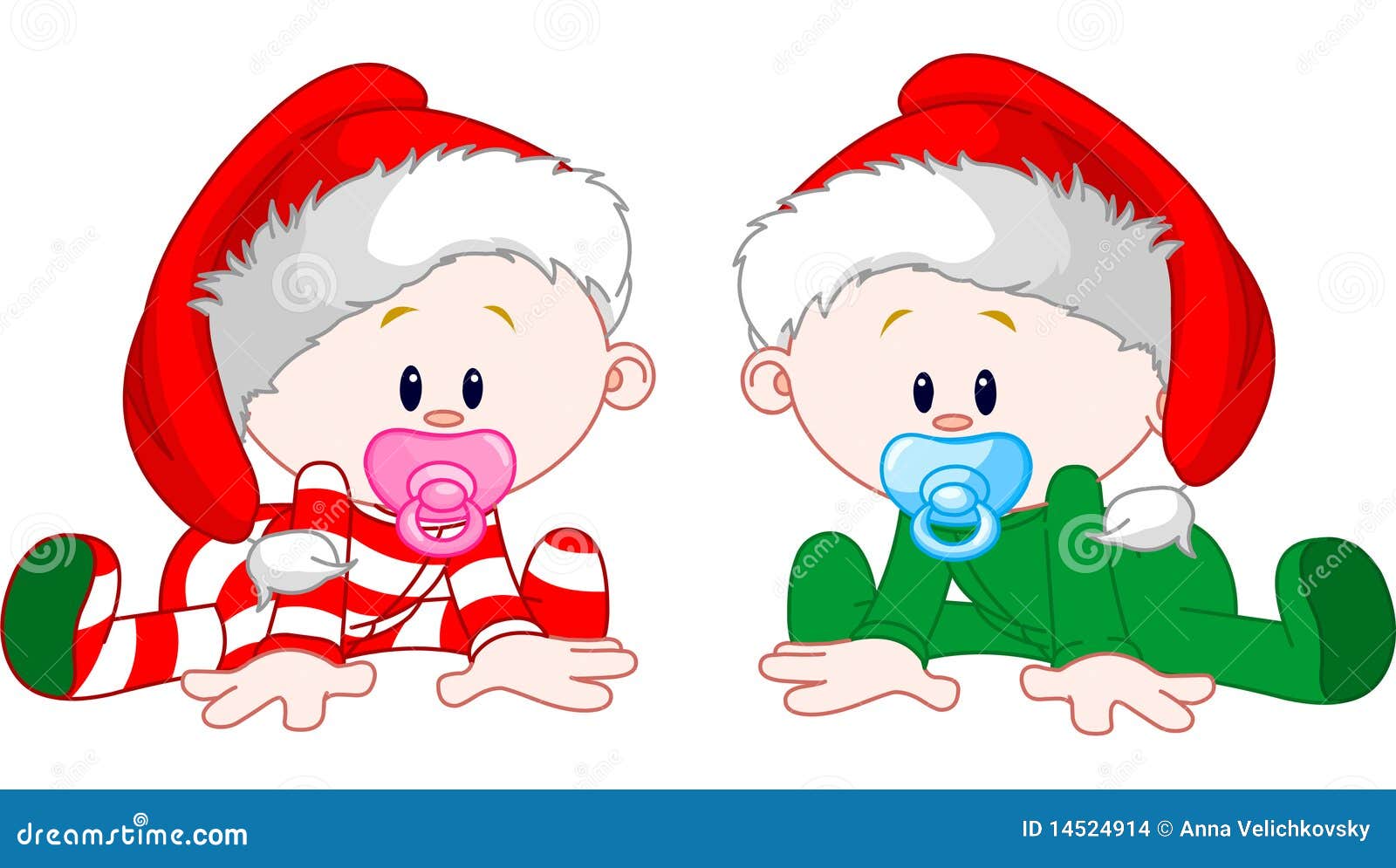 Christmas Babies stock vector. Illustration of pacifier - 14524914
