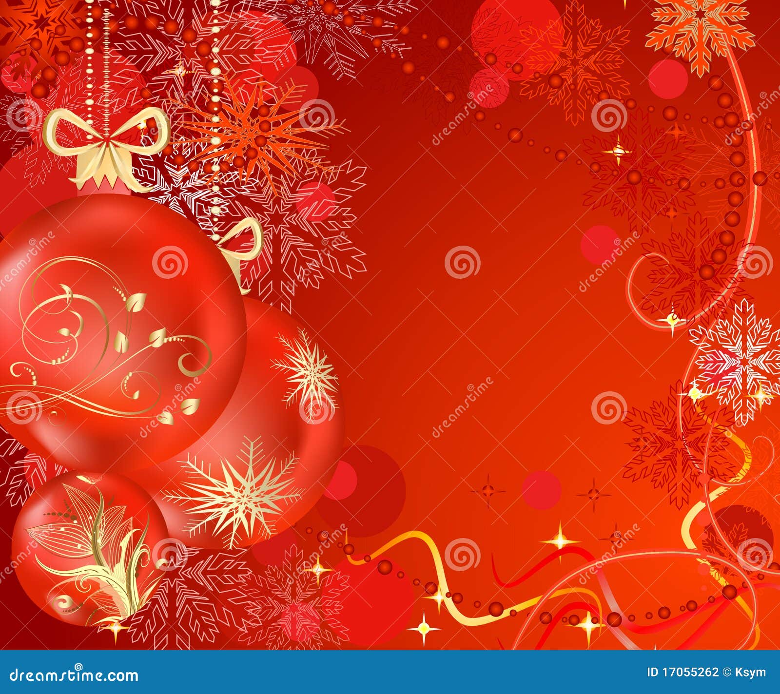 Christmas Background with Balls Stock Vector - Illustration of holiday ...