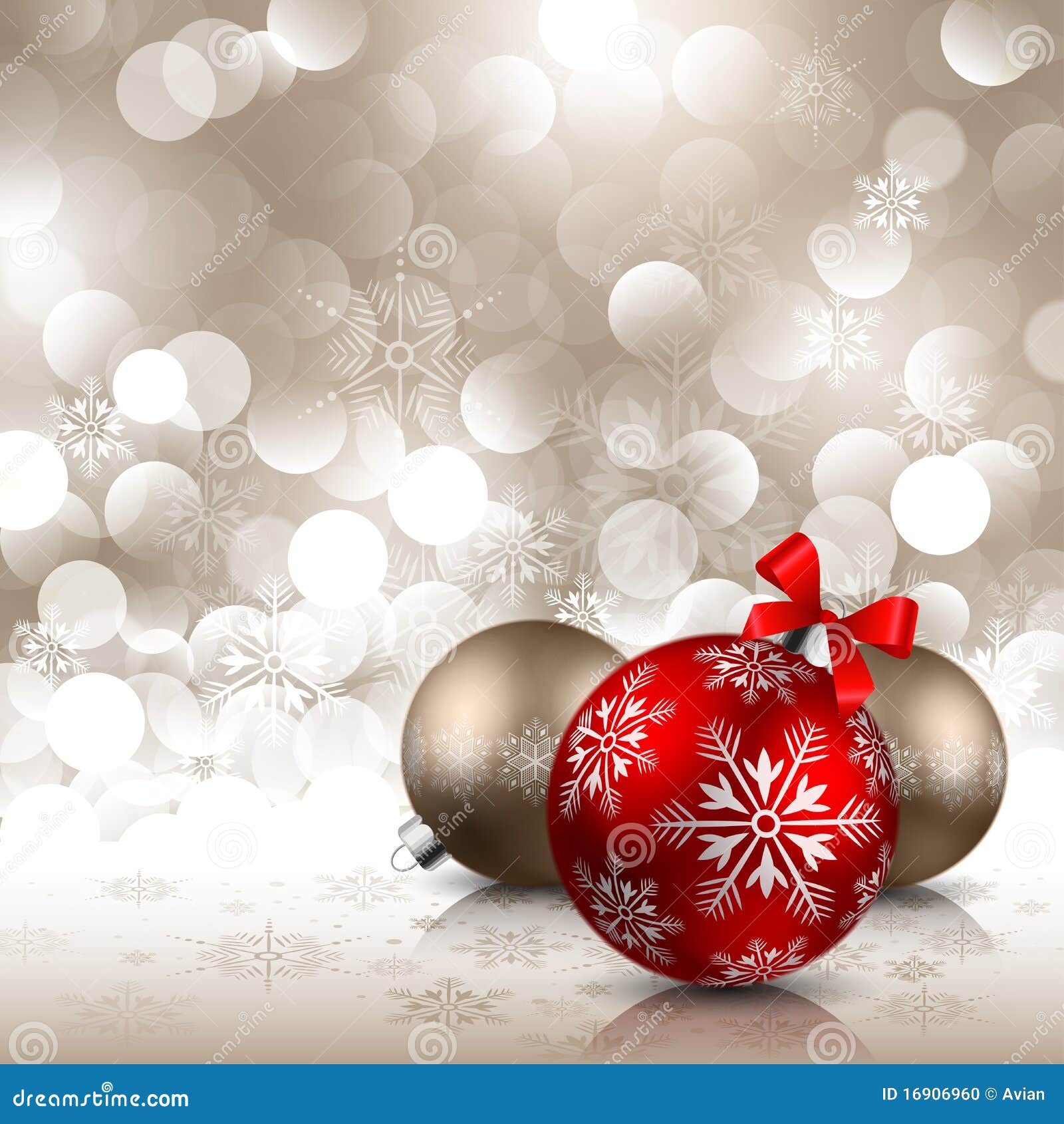 Christmas Background with Baubles Stock Vector - Illustration of ...