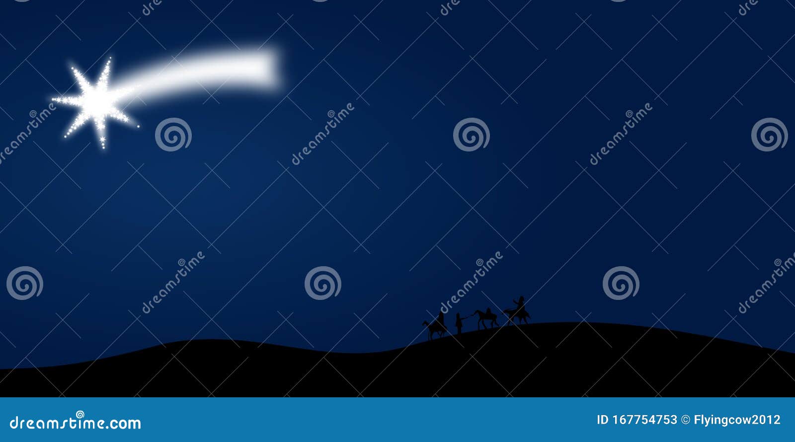 Christmas Background with Falling Star. Stock Illustration ...