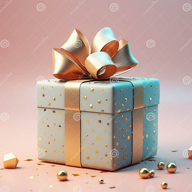 Christmas Background with Gift Box on the Table. Gift Box Decor Stock ...