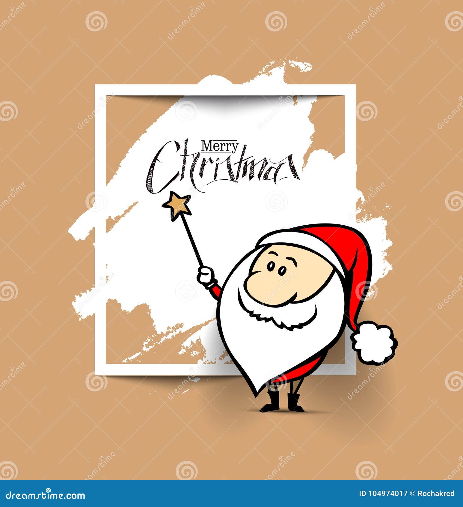 Christmas Background Magical Santa Claus Stock Vector - Illustration of ...