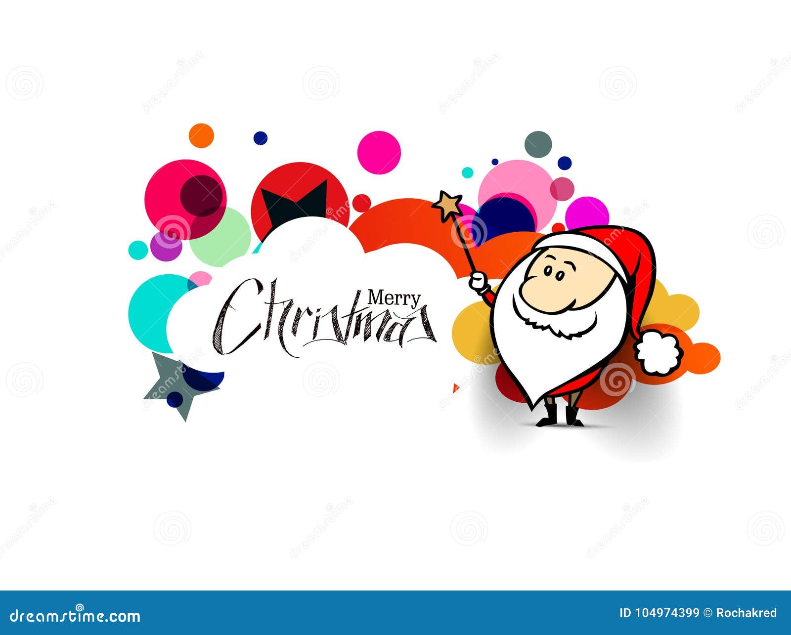 Christmas Background Magical Santa Claus Stock Vector - Illustration of ...