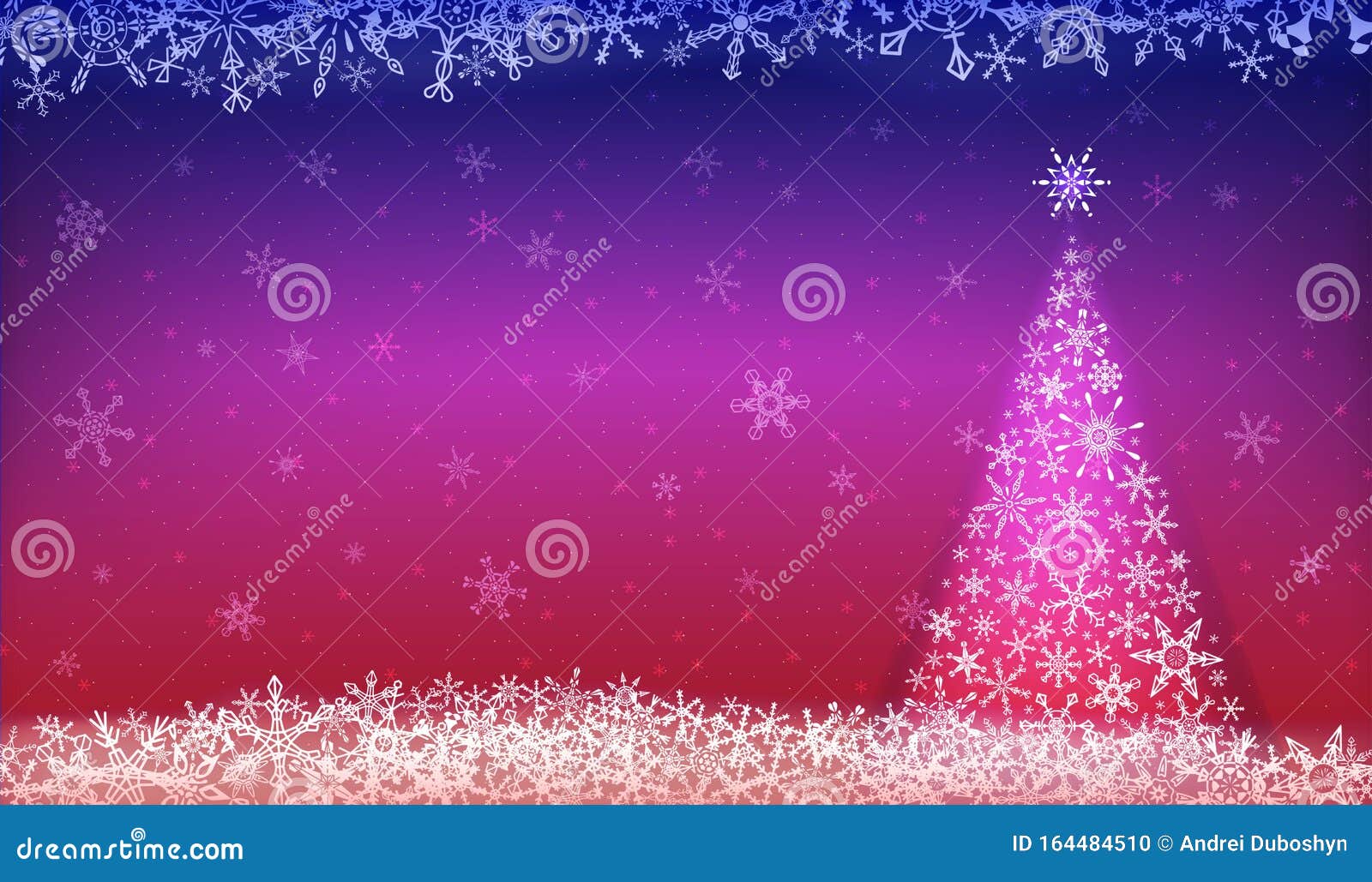 Christmas Background in Red-blue Color with Christmas Elements Stock ...
