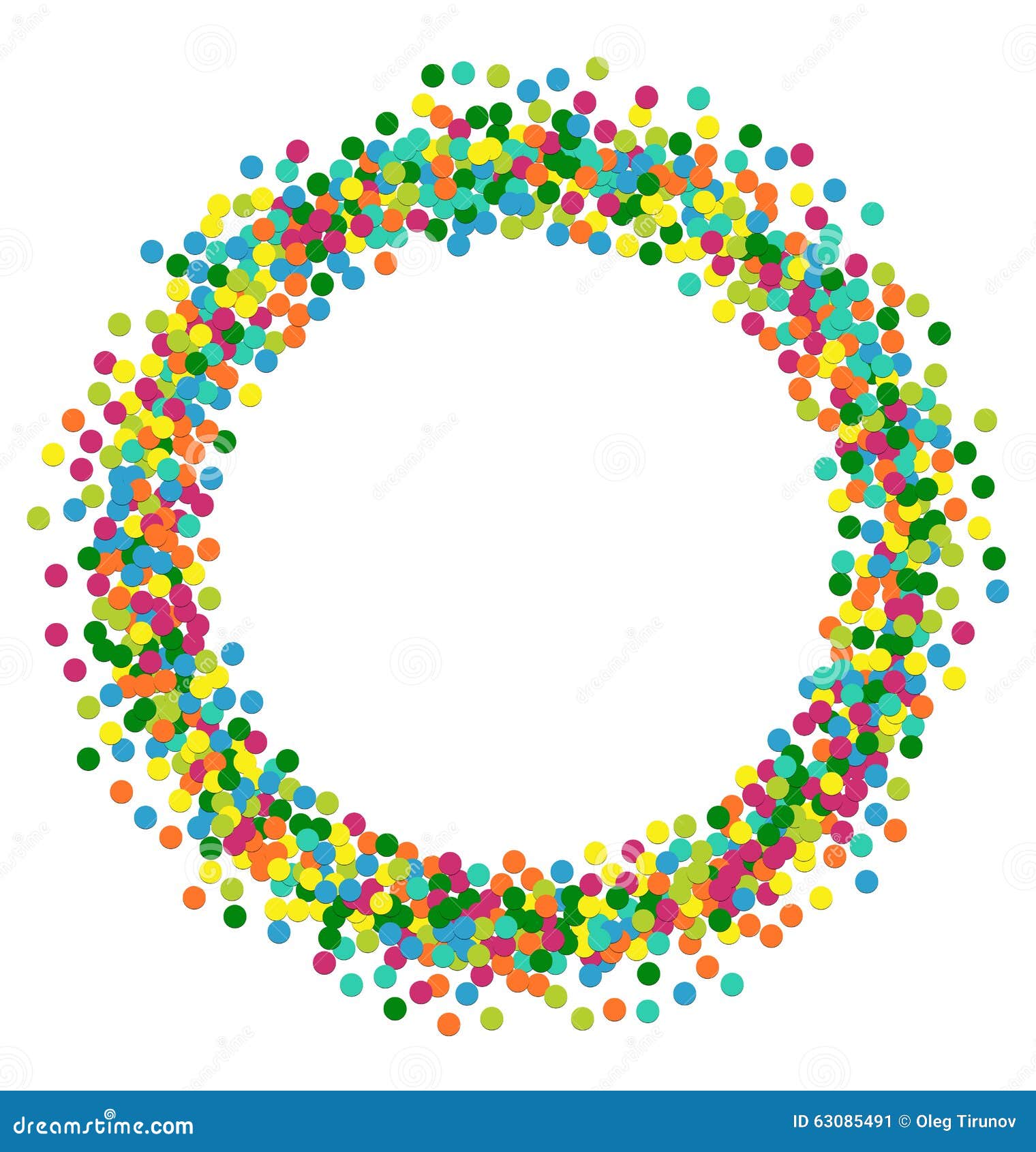 Christmas Background Round Frame from Colourful Stock Vector ...