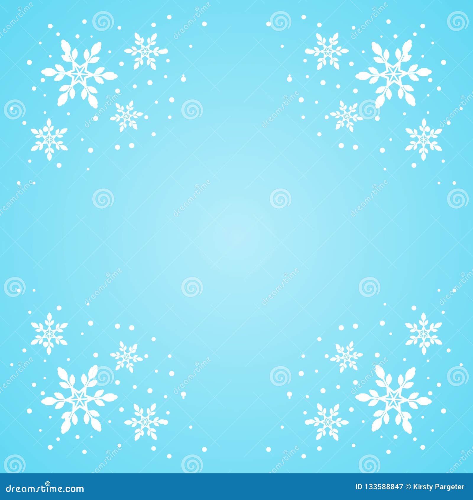 Christmas Snowflake border stock vector. Illustration of winter - 133588847